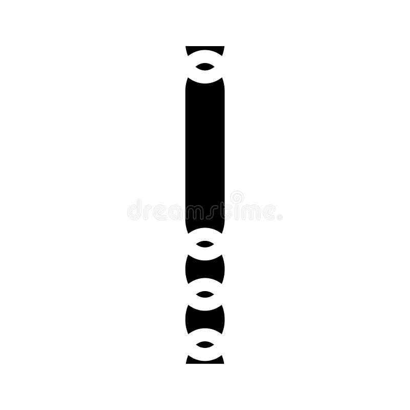 Figaro Chain Glyph Icon Vector Illustration Stock Vector - Illustration ...