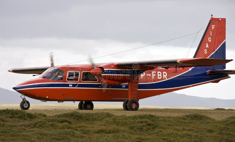 FIGAS Aircraft - Falkland Islands Editorial Stock Image - Image of ...
