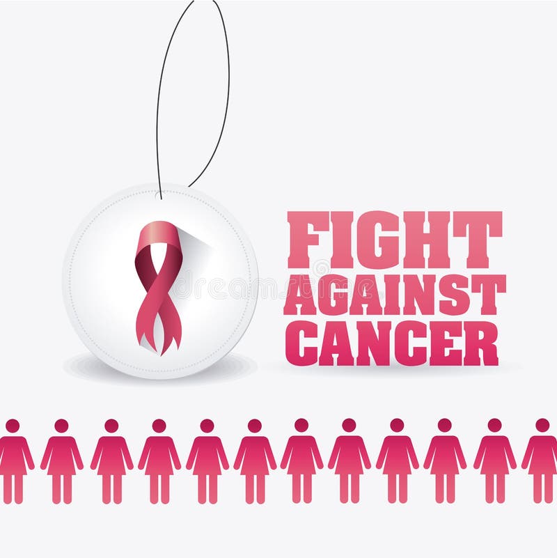 Fight Against Breast Cancer Campaign Stock Vector - Illustration of ...