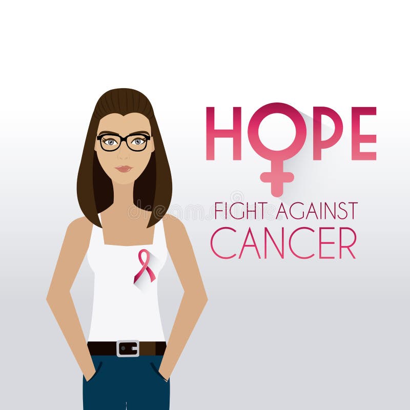 Fight Against Breast Cancer Campaign Stock Vector - Illustration of ...