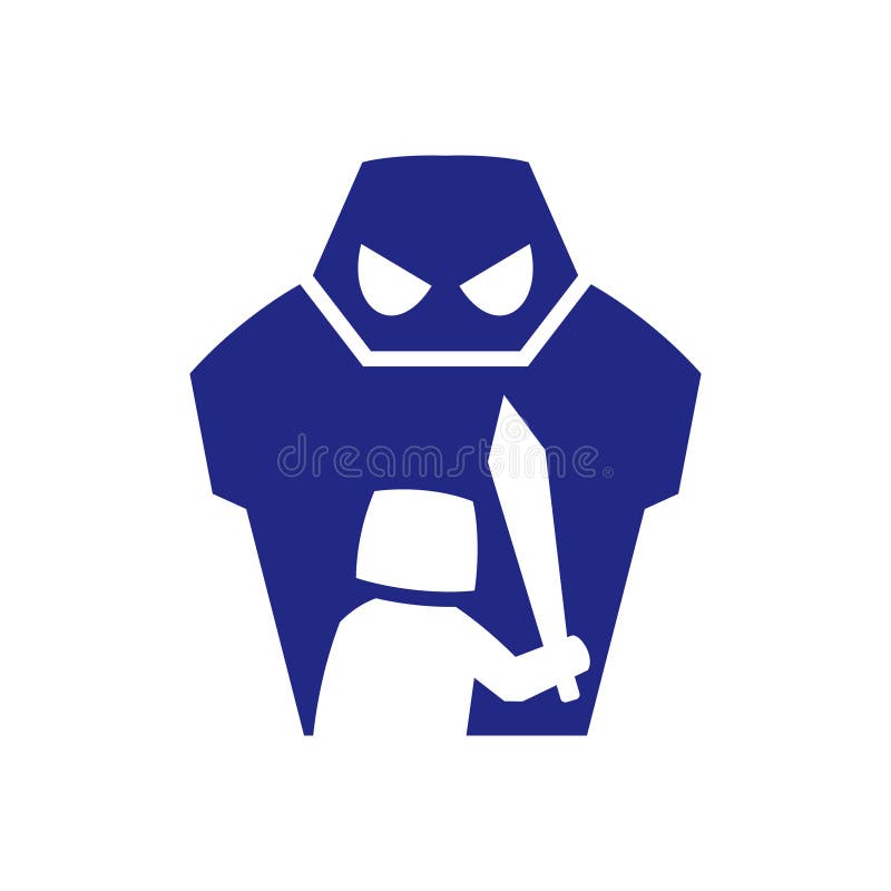 Fight Against Giant Silhouette Logo Design Stock Vector - Illustration ...