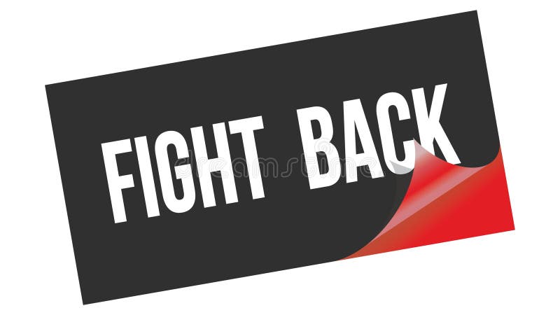 FIGHT BACK Text on Black Red Sticker Stamp Stock Illustration ...