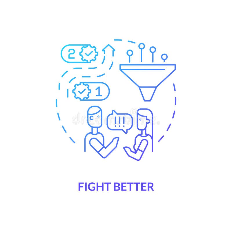 Fight Better Blue Gradient Concept Icon Stock Vector - Illustration of ...