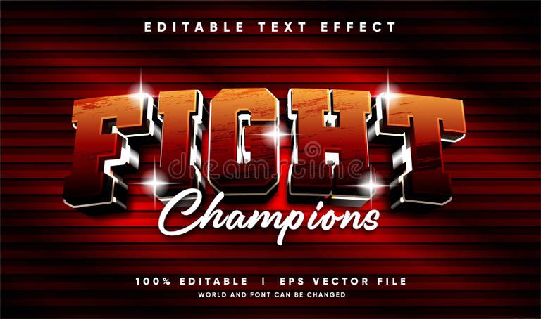 Editable Champion Text Effect Vector Stock Illustrations – 243 Editable ...