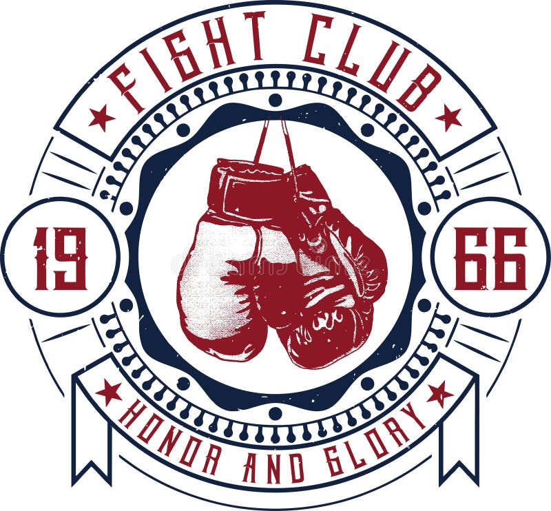 Fight Club - Boxing Print Vector Art Stock Vector - Illustration of ...