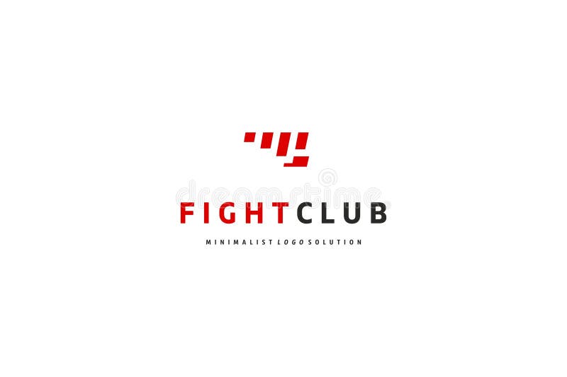 Fight club logo design stock vector. Illustration of solution - 331537445