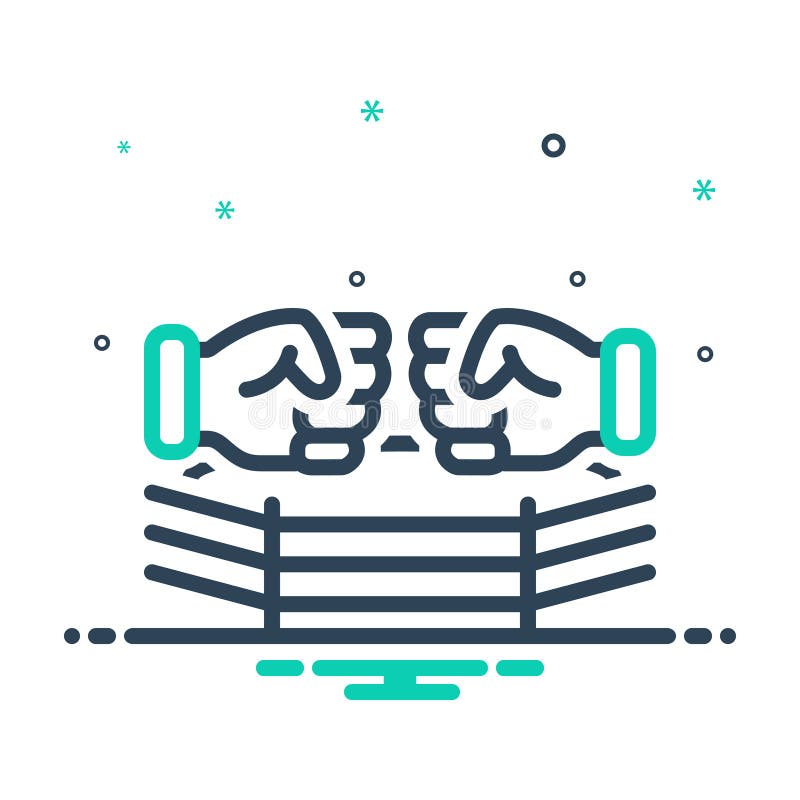 Mix Icon for Fight, Brawl and Quarrel Stock Vector - Illustration of ...