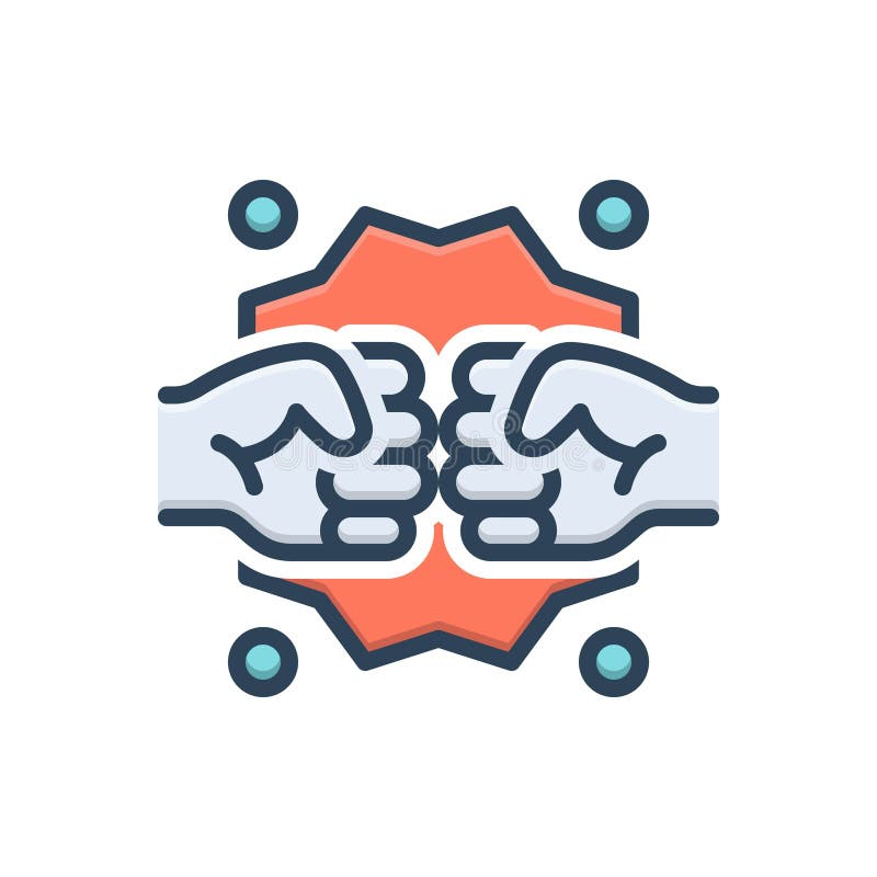 Color Illustration Icon for Fight, Brawl and Boxing Stock Illustration ...