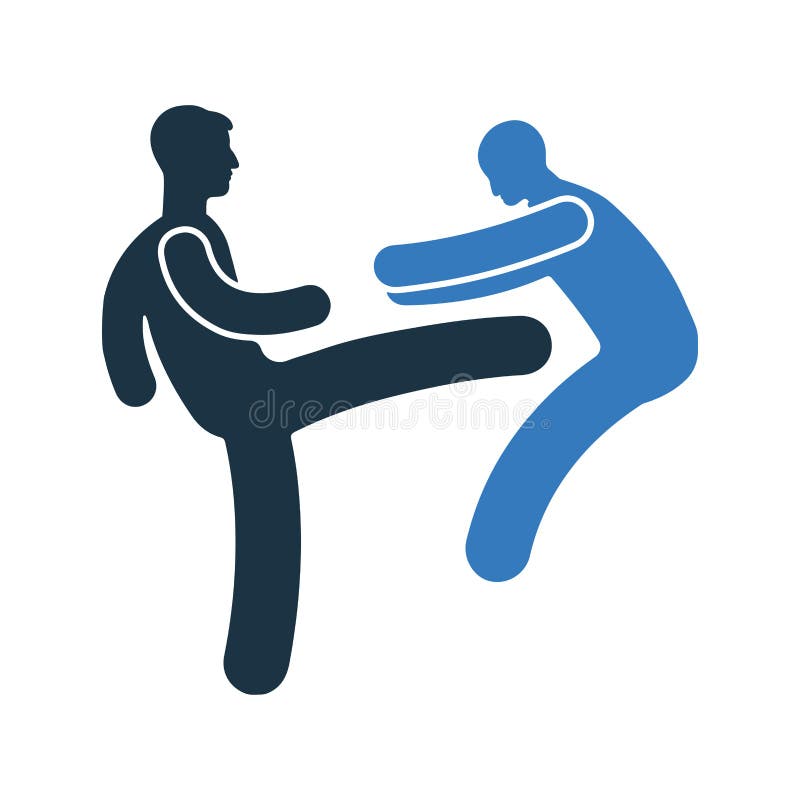Kick Icon. Element of Fight for Mobile Concept and Web Apps Icon. Thin ...