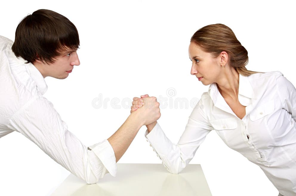 Fight of man and woman stock image. Image of beautiful - 9190539