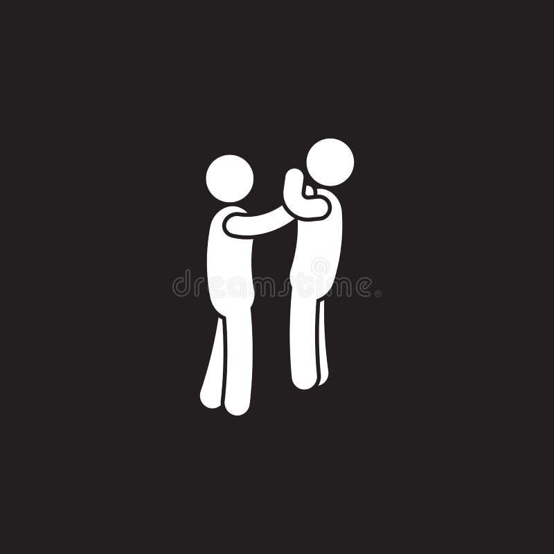 Fight between Men Icon. Simple Element Illustration. Fight between Men ...