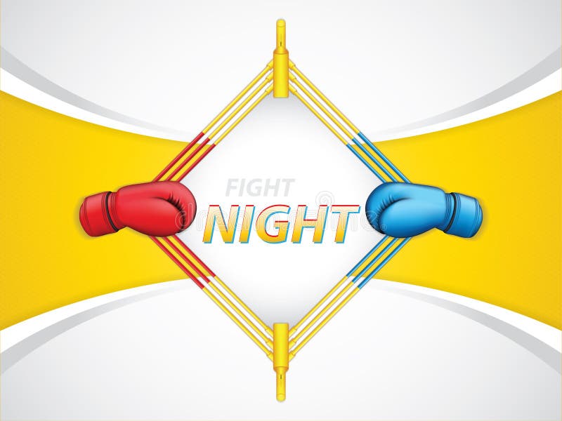 Fight Night Vector Modern Poster with Text and Strong Fist. Mma ...