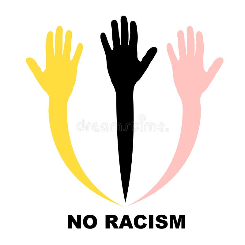 United As One No Racism World Peace Symbol Concept Stock Vector ...