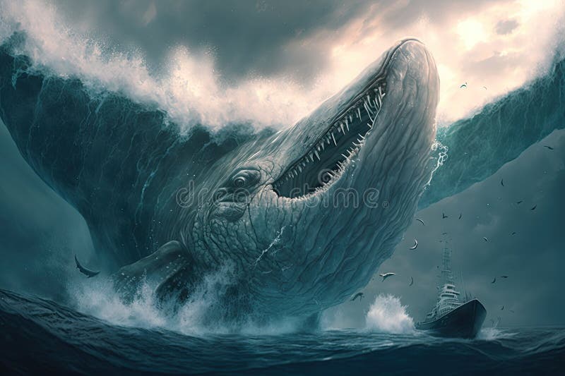 A Fight between a Sea Monster and a Gargantuan Whale, with the Ocean As ... A Fight between a Sea Monster and a Gargantuan Whale, with the Ocean As ...