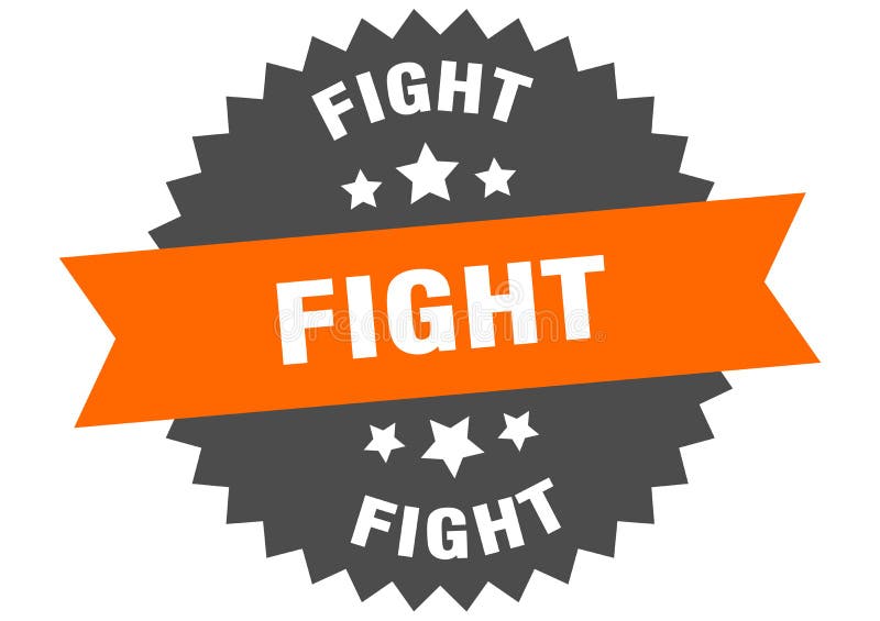 Fight Sign. Fight Circular Band Label. Fight Sticker Stock Vector ...