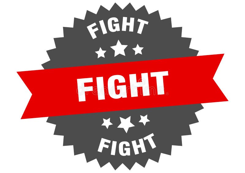 Fight Sign. Fight Circular Band Label. Fight Sticker Stock Vector ...