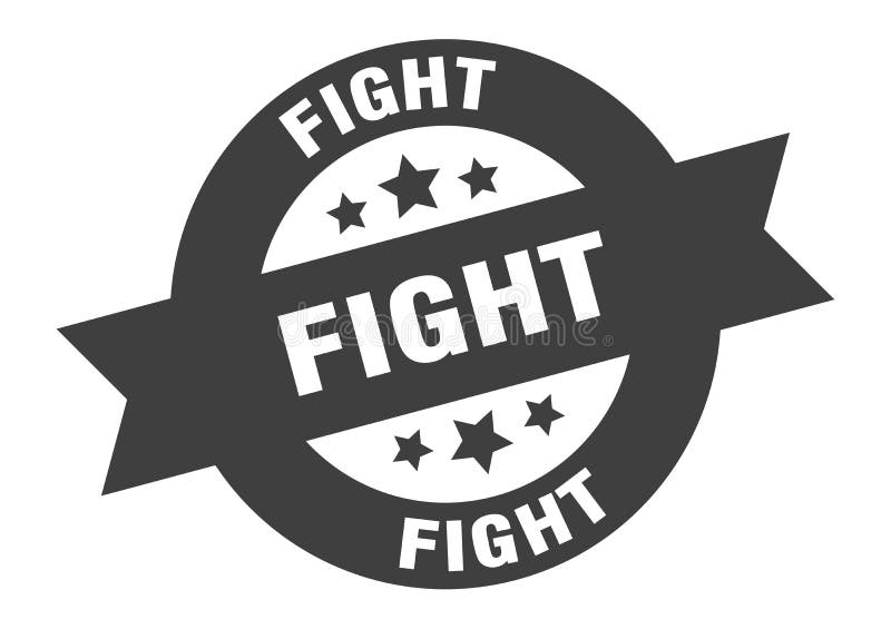 Fight Sign. Fight Circular Band Label. Fight Sticker Stock Vector ...
