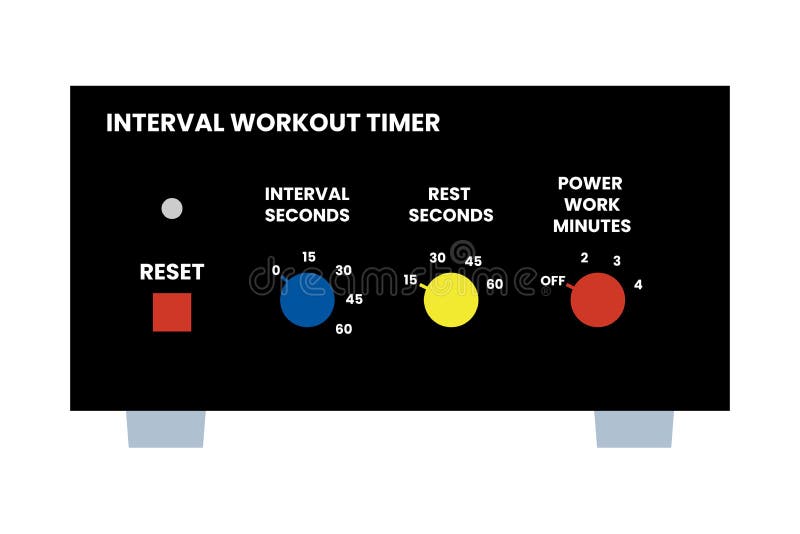 Gym Interval Timer Vector Illustration Stock Vector - Illustration of ...