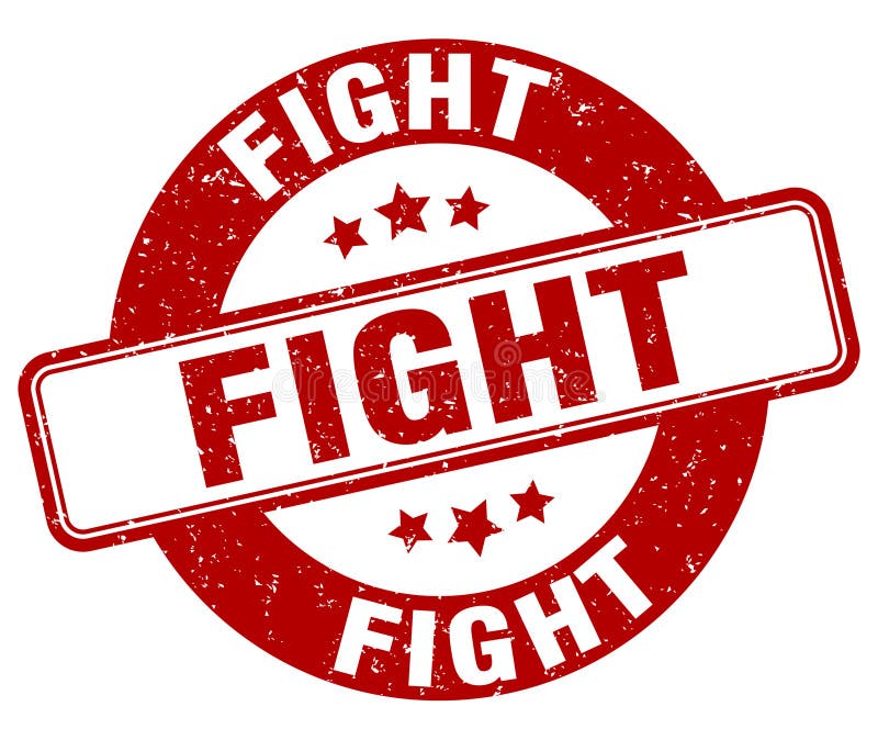 Fight Stamp. Fight Label. Round Grunge Sign Stock Vector - Illustration ...
