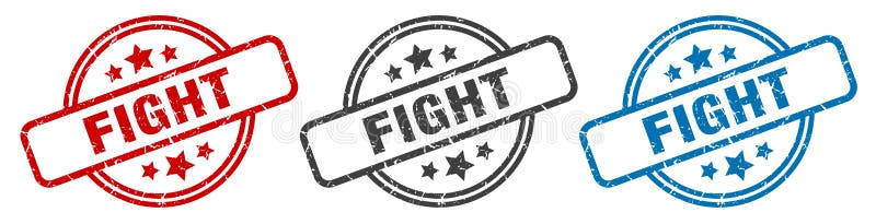 Fight stamp stock vector. Illustration of insignia, label - 122345288