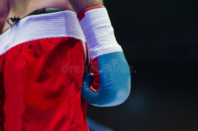 Before the Fight Start, Hand of a Boxer at the Ring Stock Image - Image ...