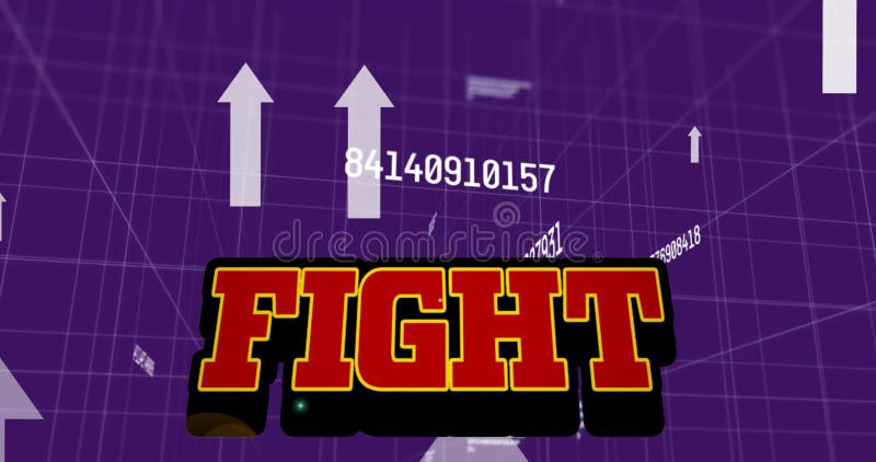 Fight Text Over Multiple Changing Numbers and Arrow Moving Upwards ...
