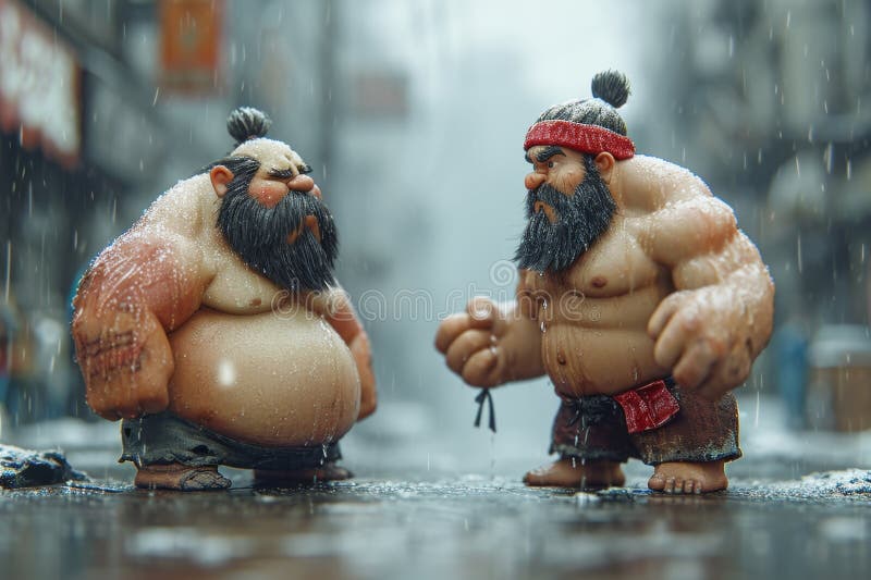 A Fight between Two Boxers . they are Facing Each Other Stock ...