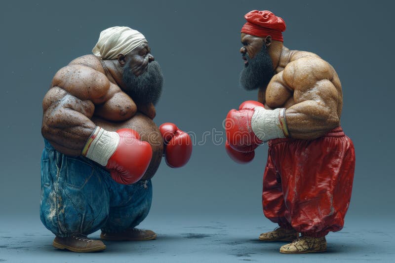 A Fight between Two Boxers . they are Facing Each Other Stock ...