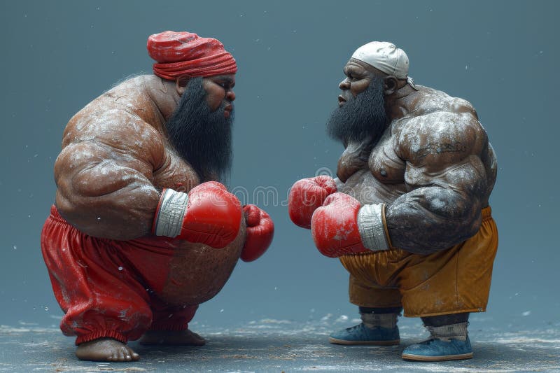 A Fight between Two Boxers . they are Facing Each Other Stock ...