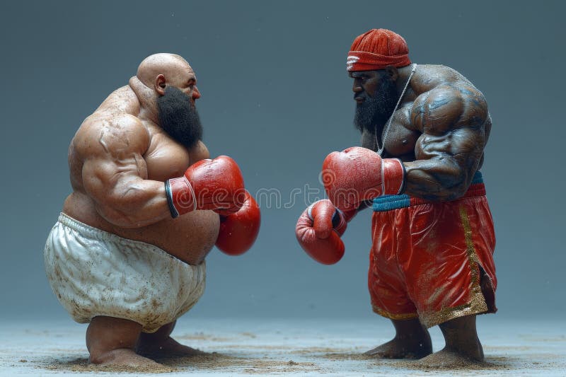 A Fight between Two Boxers . they are Facing Each Other Stock ...