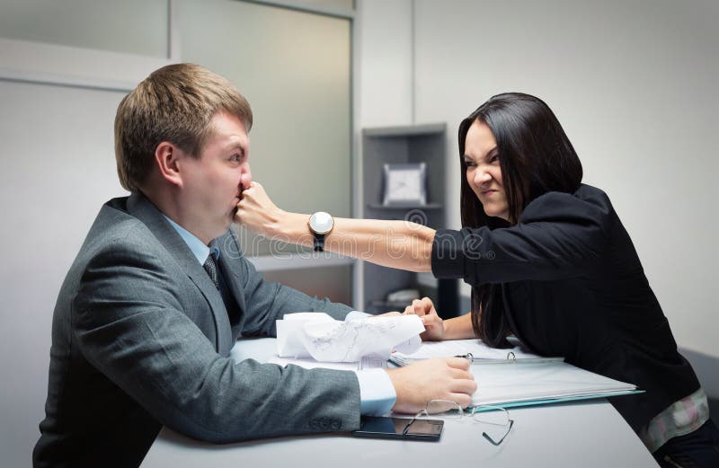 Office fight stock image. Image of displeased, disappointment - 38546799