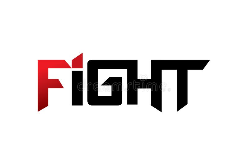 Fight Typography Design, for T-shirt, Poster and Other Uses Stock ...