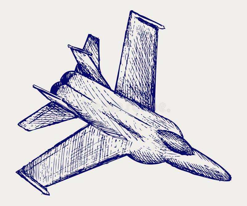 Airplane. Doodle style stock vector. Illustration of aircraft - 27927621