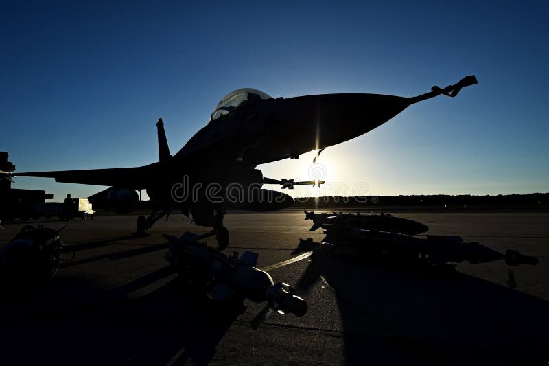 Fighter Aircraft with Gear on Runway Stock Image - Image of aerospace ...