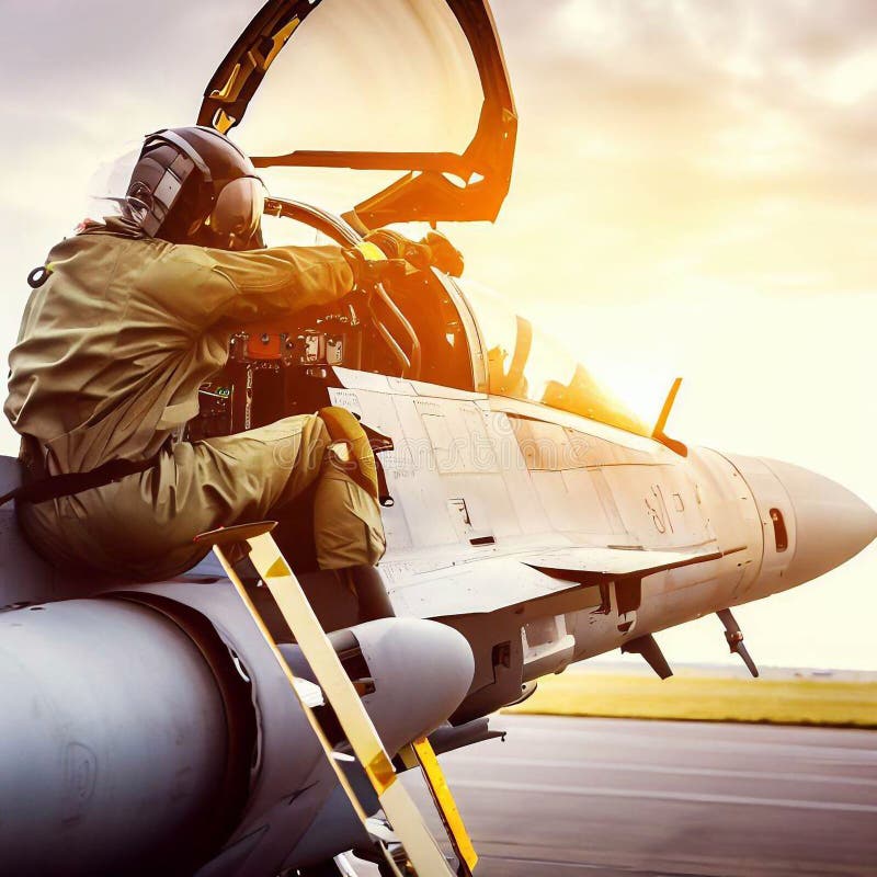 Fighter Aircraft Launches a Rocket Stock Illustration - Illustration of ...