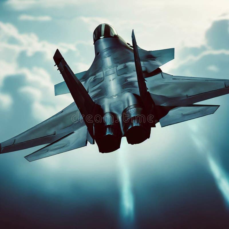 Fighter Aircraft Launches a Rocket Stock Illustration - Illustration of ...