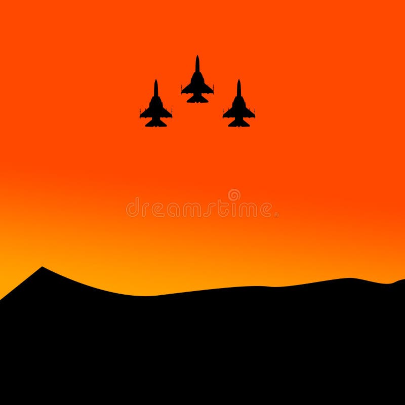 Fighter Aircraft Poster, Minimal Vector Wallpaper Stock Illustration ...