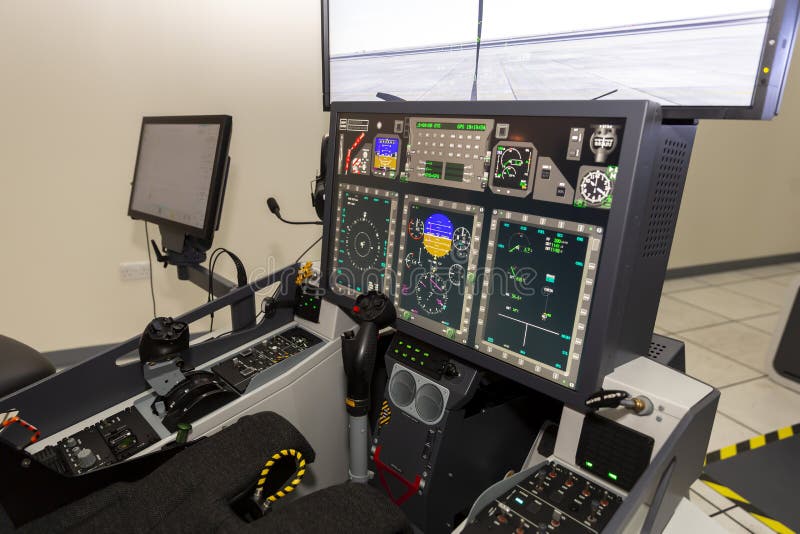 Fighter Aircraft Simulator Training Room Stock Image - Image of ...