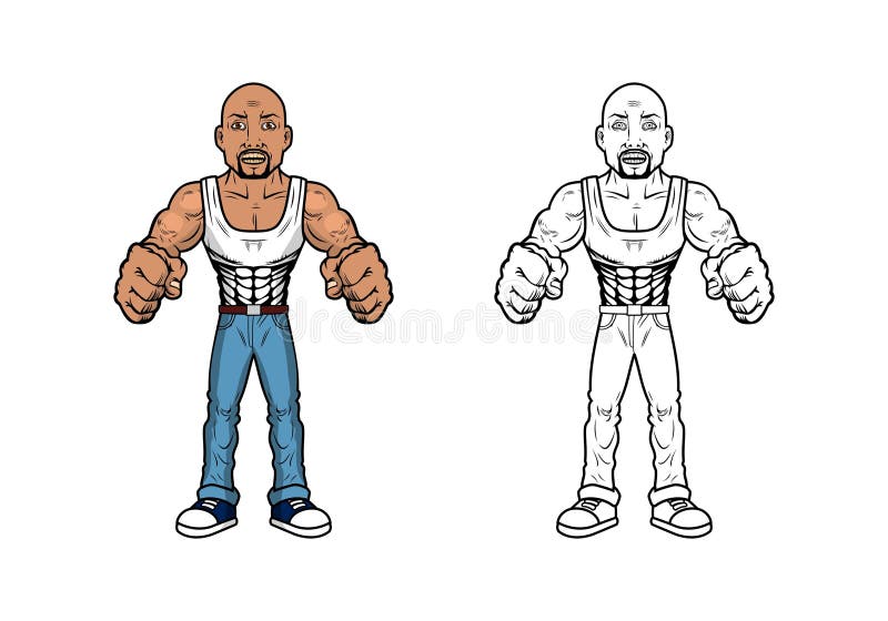 Fighter Character Design Illustration Stock Vector - Illustration of ...