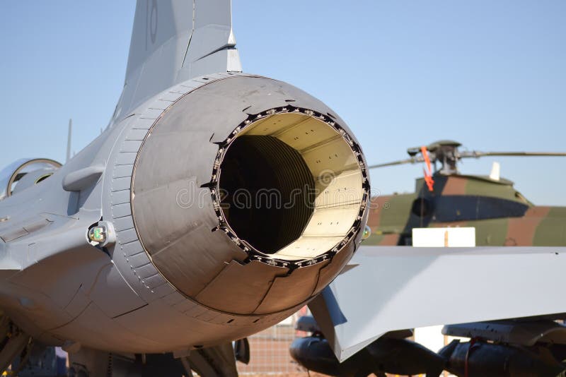 Fighter Jet Airplane Exhaust Nozzle Stock Image - Image of plane ...
