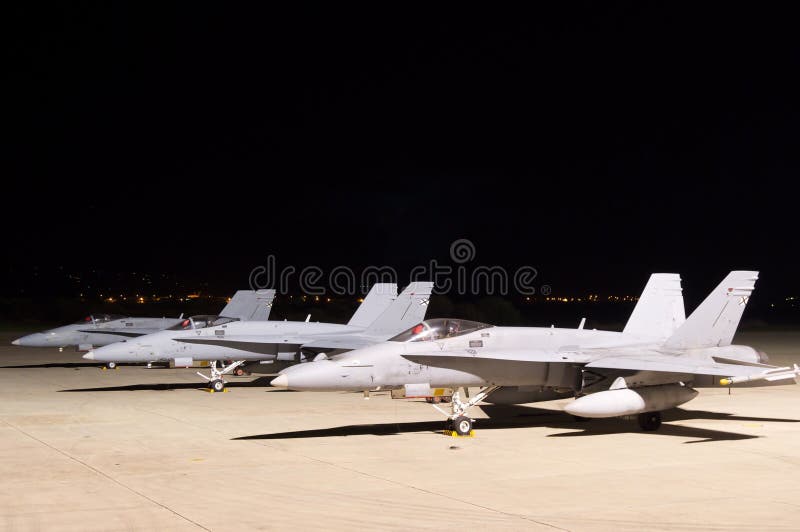 Fighter F-18 stock photo. Image of landing, metals, night - 42514720