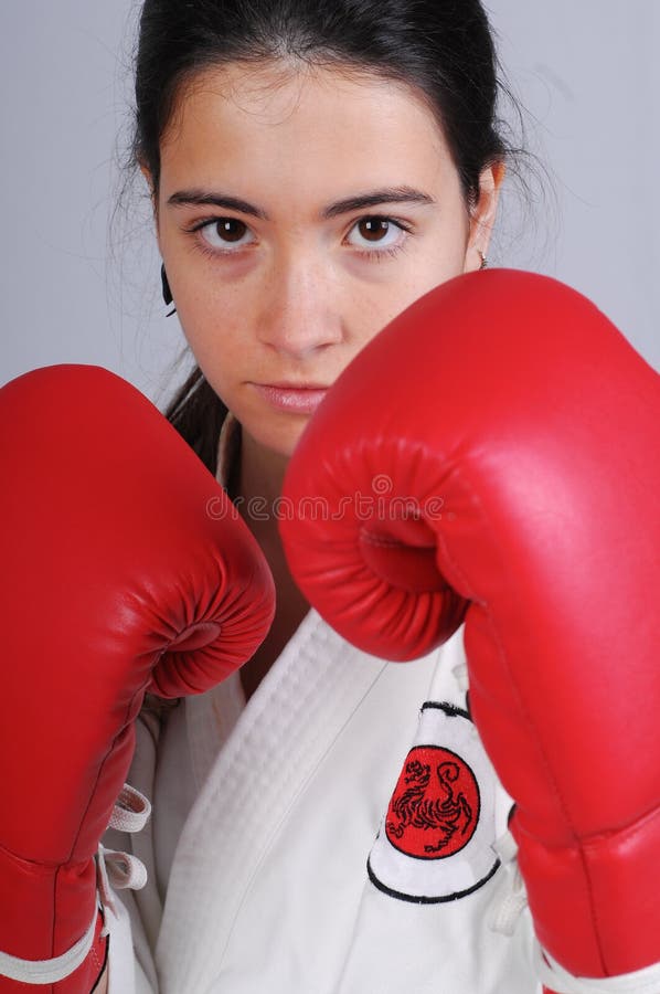 Fighter girl stock image. Image of body, caucasian, beauty - 25558823