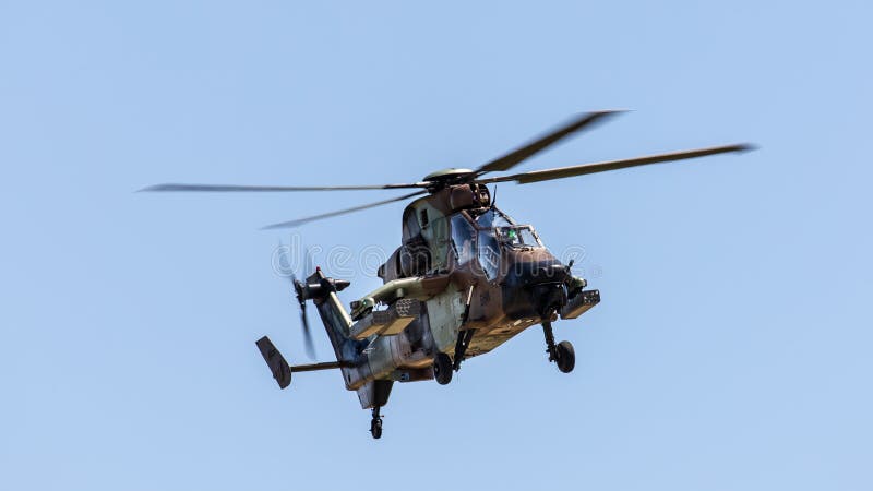 View of a Eurocopter EC 665 Tiger of Franco-German Design at an Airshow ...