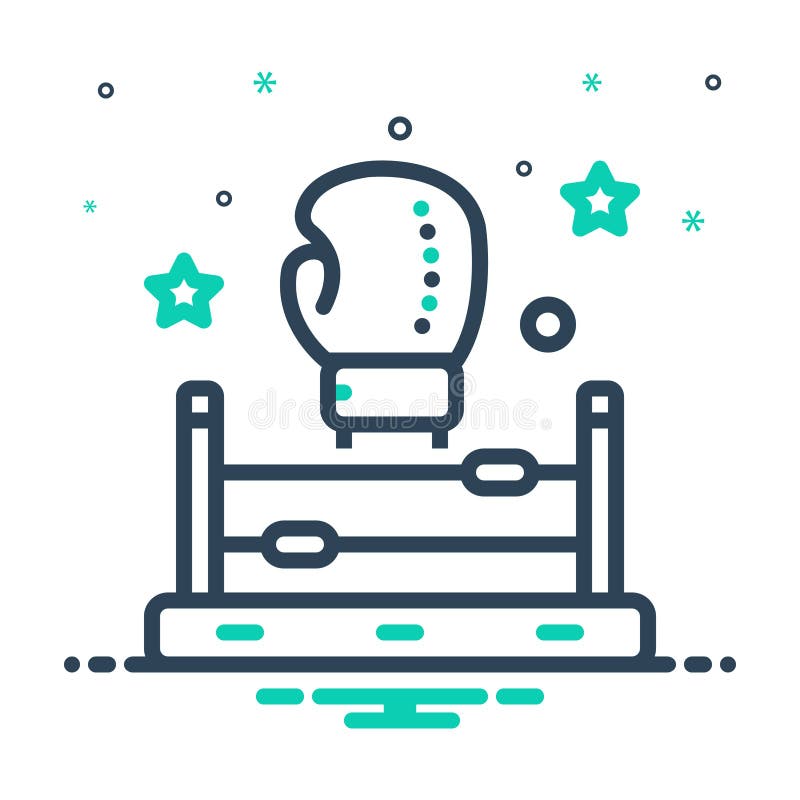 Mix Icon for Fighter, Boxing and Athlete Stock Vector - Illustration of ...