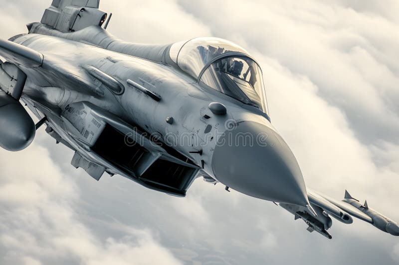 A fighter jet in the air stock photo. Image of cockpit - 333909352