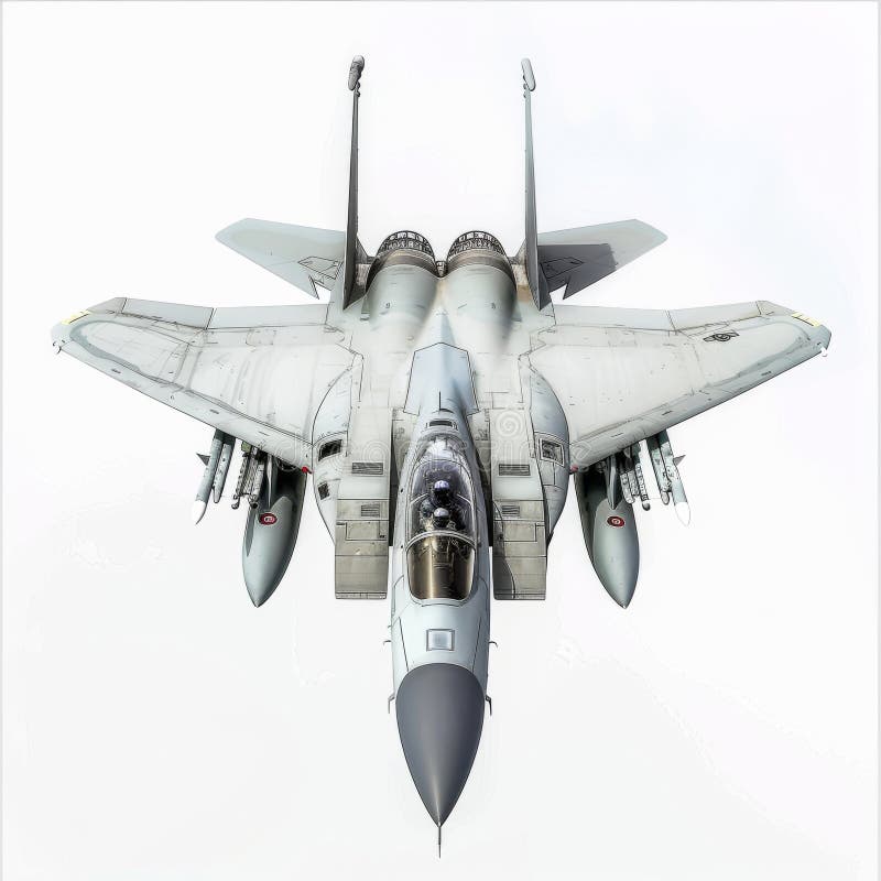 Fighter Jet Aircraft Front View Illustration Stock Illustration ...