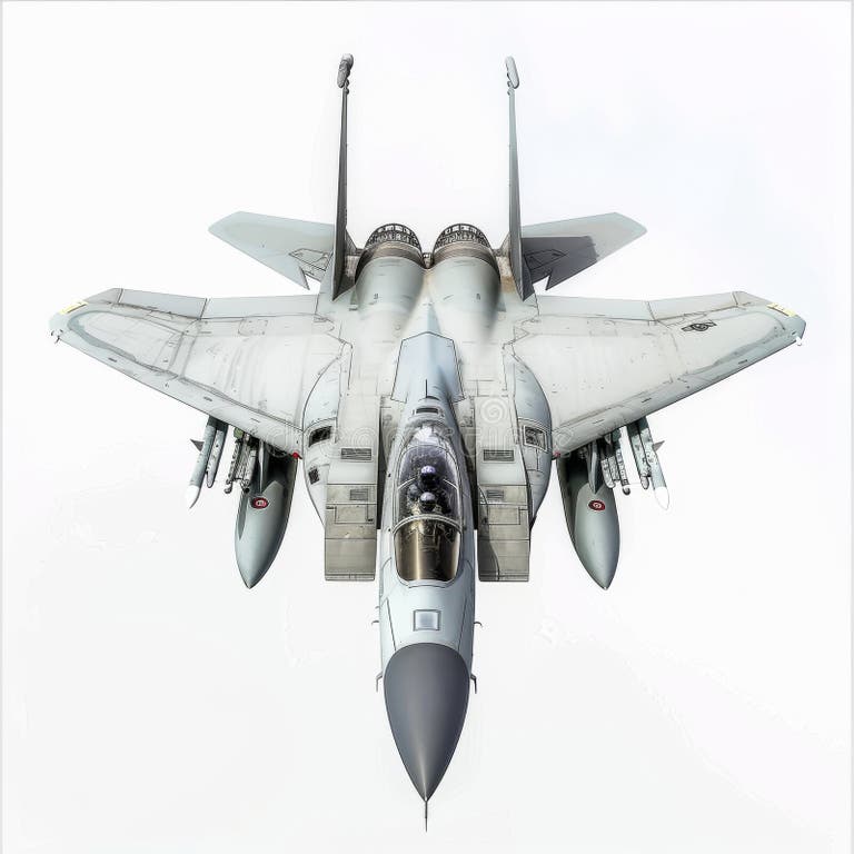 Fighter Jet Aircraft Front View Illustration Stock Illustration ...