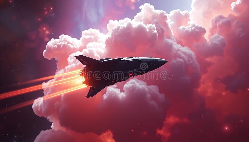 Fighter Jet in Cloudy Sky, Military Aircraft and Aviation in Dramatic ...