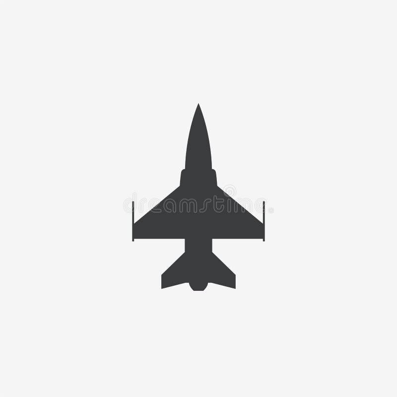 Fighter Jet Vector Icon stock vector. Illustration of weapon - 240424937