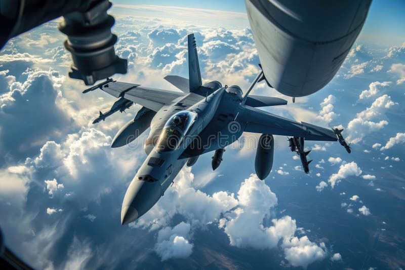 A Fighter Jet Flies through the Sky, Dominating the Scene As it Soars ...